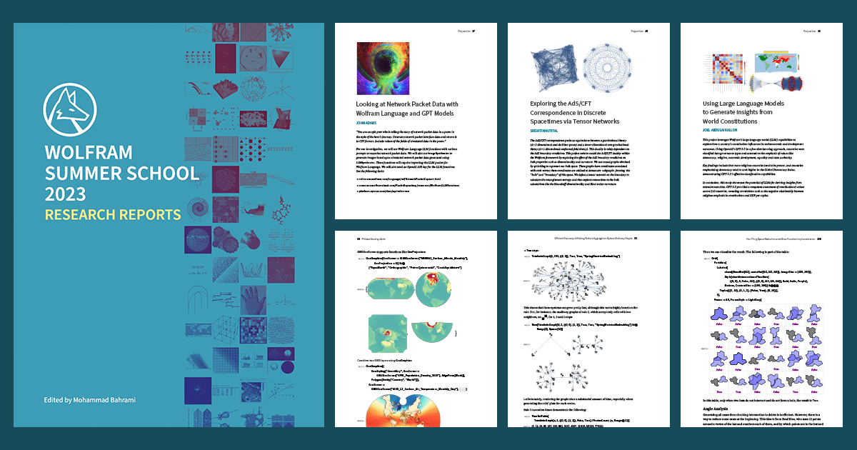 Wolfram Summer School Research Reports 2023